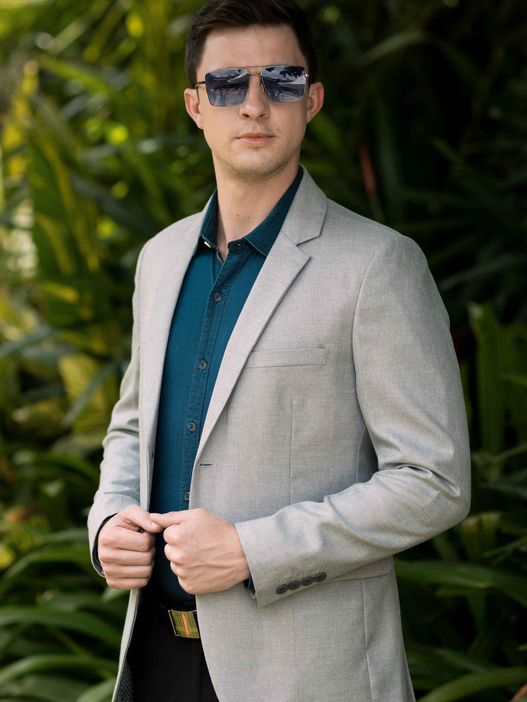 Shop Light Grey Men's Blazer Online - Cool Colors